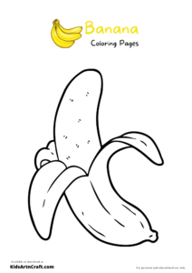 Banana Coloring Pages For Kids – Free Printables - Kids Art & Craft