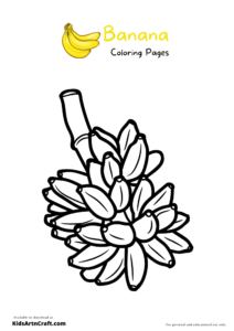 Banana Coloring Pages For Kids – Free Printables - Kids Art & Craft