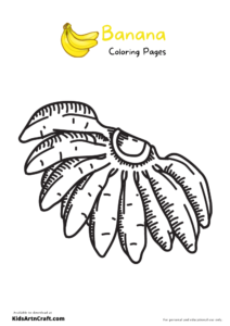 Banana Coloring Pages For Kids – Free Printables - Kids Art & Craft