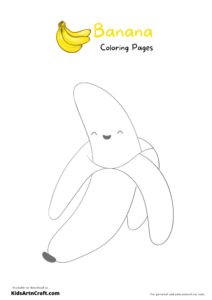 Banana Coloring Pages For Kids – Free Printables - Kids Art & Craft