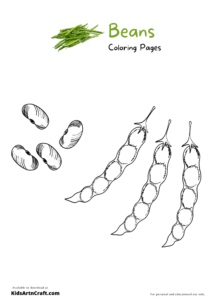 Beans Coloring Pages For Kids – Free Printables - Kids Art & Craft