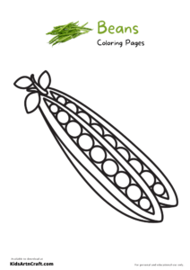 Beans Coloring Pages For Kids – Free Printables - Kids Art & Craft