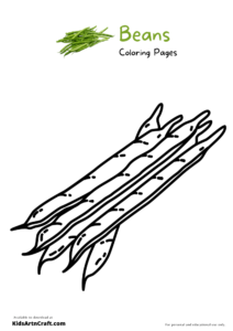 Beans Coloring Pages For Kids – Free Printables - Kids Art & Craft