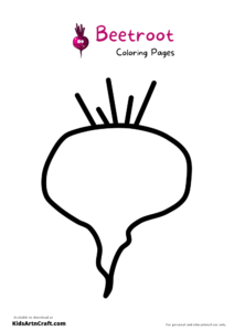 Beetroot Coloring Pages For Kids – Free Printables - Kids Art & Craft
