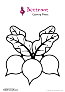 Beetroot Coloring Pages For Kids – Free Printables - Kids Art & Craft