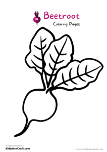 Beetroot Coloring Pages For Kids – Free Printables - Kids Art & Craft