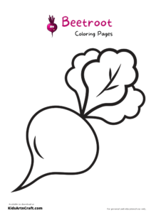 Beetroot Coloring Pages For Kids – Free Printables - Kids Art & Craft