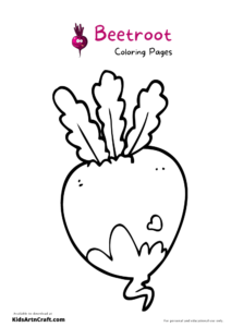 Beetroot Coloring Pages For Kids – Free Printables - Kids Art & Craft