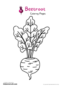Beetroot Coloring Pages For Kids – Free Printables - Kids Art & Craft