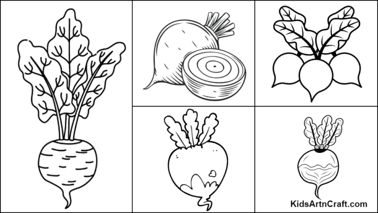 Beetroot Coloring Pages For Kids – Free Printables - Kids Art & Craft