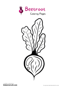 Beetroot Coloring Pages For Kids – Free Printables - Kids Art & Craft