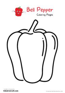 Bell Pepper Coloring Pages For Kids – Free Printables - Kids Art & Craft