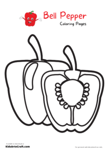 Bell Pepper Coloring Pages For Kids – Free Printables - Kids Art & Craft