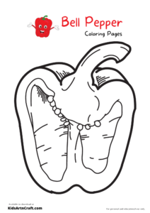 Bell Pepper Coloring Pages For Kids – Free Printables - Kids Art & Craft