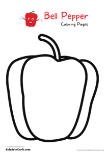 Bell Pepper Coloring Pages For Kids – Free Printables - Kids Art & Craft