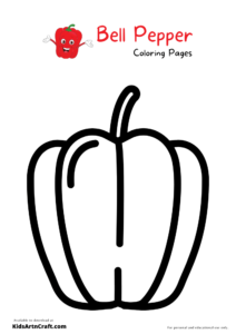 Bell Pepper Coloring Pages For Kids – Free Printables - Kids Art & Craft