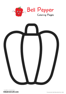Bell Pepper Coloring Pages For Kids – Free Printables - Kids Art & Craft