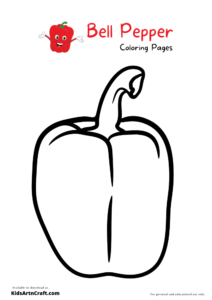 Bell Pepper Coloring Pages For Kids – Free Printables - Kids Art & Craft