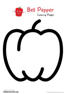Bell Pepper Coloring Pages For Kids – Free Printables - Kids Art & Craft