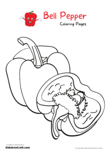 Bell Pepper Coloring Pages For Kids – Free Printables - Kids Art & Craft