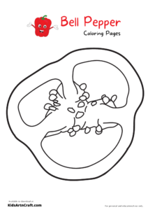 Bell Pepper Coloring Pages For Kids – Free Printables - Kids Art & Craft