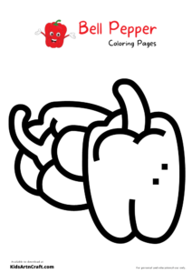 Bell Pepper Coloring Pages For Kids – Free Printables - Kids Art & Craft