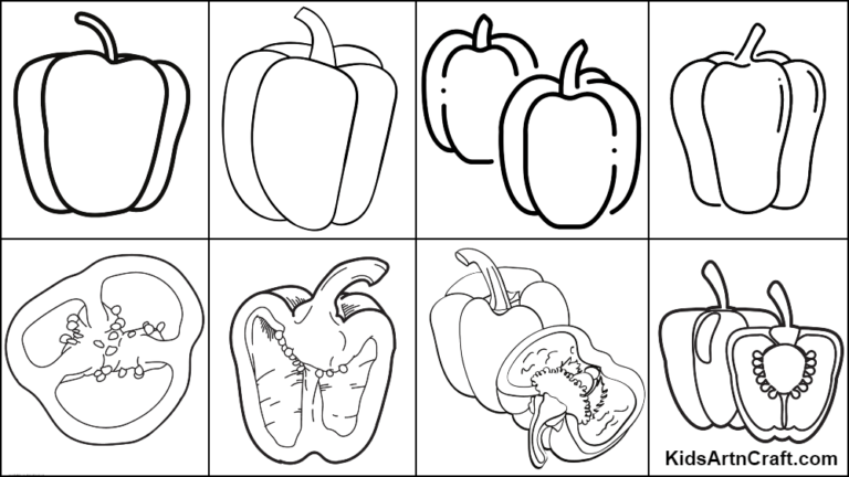 Bell Pepper Coloring Pages For Kids – Free Printables - Kids Art & Craft