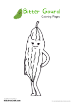 Bitter Gourd Coloring Pages For Kids – Free Printables - Kids Art & Craft