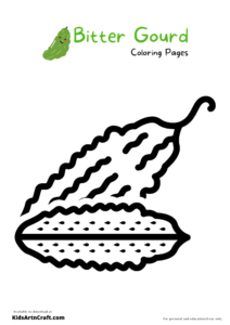 Bitter Gourd Coloring Pages For Kids – Free Printables - Kids Art & Craft