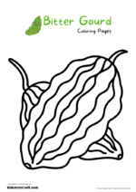 Bitter Gourd Coloring Pages For Kids – Free Printables - Kids Art & Craft