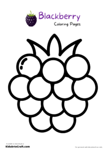 Blackberry Coloring Pages For Kids – Free Printables - Kids Art & Craft