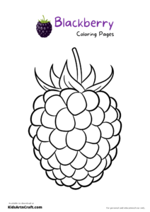 Blackberry Coloring Pages For Kids – Free Printables - Kids Art & Craft