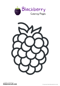 Blackberry Coloring Pages For Kids – Free Printables - Kids Art & Craft