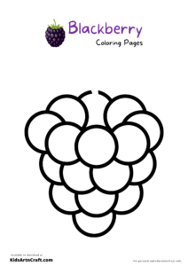 Blackberry Coloring Pages For Kids – Free Printables - Kids Art & Craft