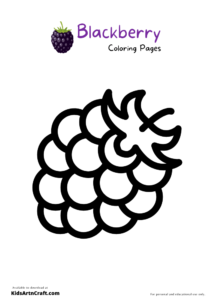Blackberry Coloring Pages For Kids – Free Printables - Kids Art & Craft