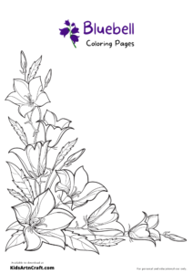 Bluebell Coloring Pages For Kids – Free Printables - Kids Art & Craft