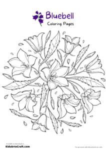 Bluebell Coloring Pages For Kids – Free Printables - Kids Art & Craft