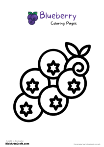 Blueberry Coloring Pages For Kids – Free Printables - Kids Art & Craft