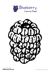 Blueberry Coloring Pages For Kids – Free Printables - Kids Art & Craft