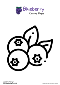 Blueberry Coloring Pages For Kids – Free Printables - Kids Art & Craft