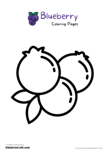 Blueberry Coloring Pages For Kids – Free Printables - Kids Art & Craft