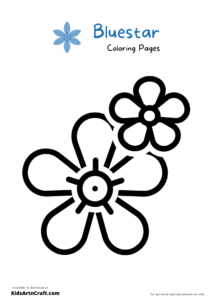 Bluestar Coloring Pages For Kids – Free Printables - Kids Art & Craft