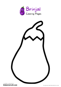 Eggplant/Brinjal Coloring Pages For Kids – Free Printables - Kids Art ...