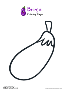 Eggplant/Brinjal Coloring Pages For Kids – Free Printables - Kids Art ...