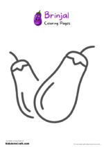 Eggplant/Brinjal Coloring Pages For Kids – Free Printables - Kids Art ...