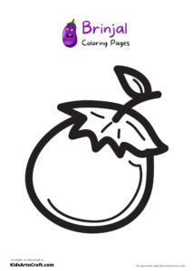 Eggplant/Brinjal Coloring Pages For Kids – Free Printables - Kids Art ...