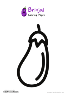 Eggplant/Brinjal Coloring Pages For Kids – Free Printables - Kids Art ...
