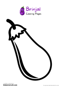 Eggplant/Brinjal Coloring Pages For Kids – Free Printables - Kids Art ...