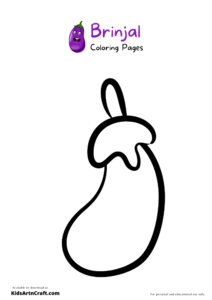 Eggplant/Brinjal Coloring Pages For Kids – Free Printables - Kids Art ...
