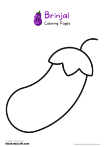 Eggplant/Brinjal Coloring Pages For Kids – Free Printables - Kids Art ...